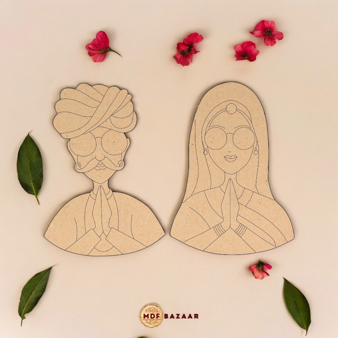 Rajasthani Male Female Premaked Base – Mdf Bazaar